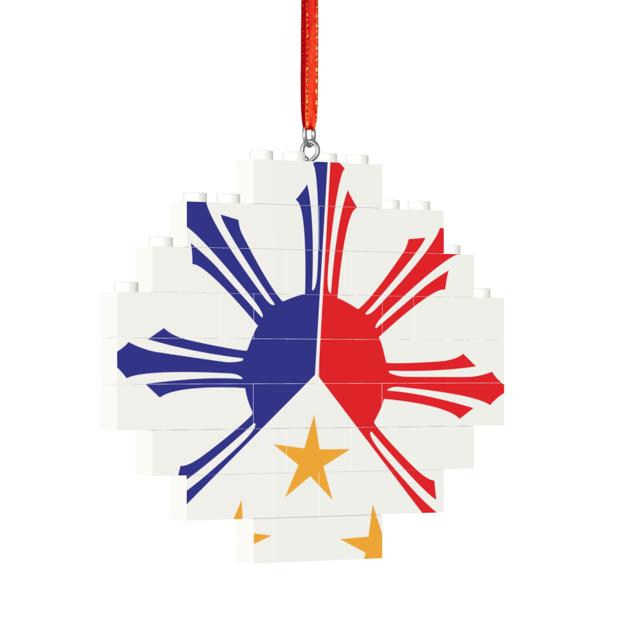 Building Block Puzzle Lozenge Cute Filipino Sun And Stars Flag Ornament ...