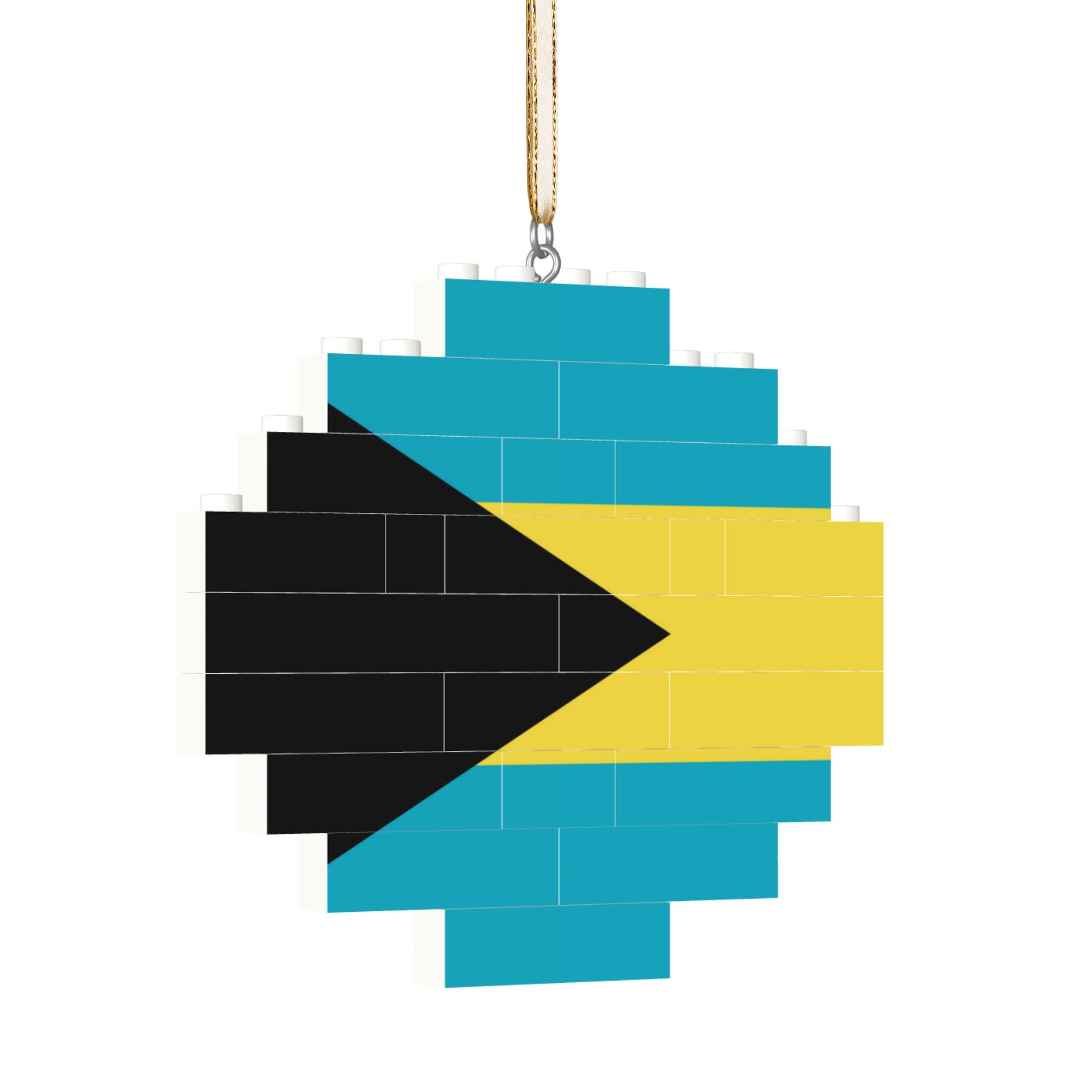 Building Block Puzzle Lozenge Cute Flag Of Bahamas Ornament Funny Gifts ...