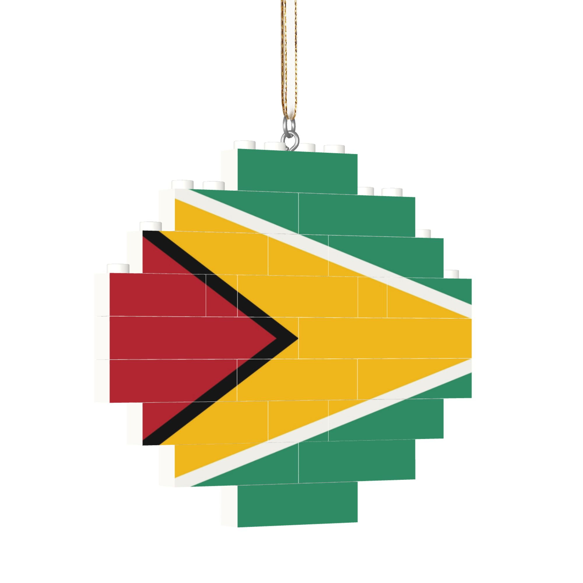 Building Block Puzzle Lozenge Cute Flag Of Guyana Ornament Funny Gifts ...