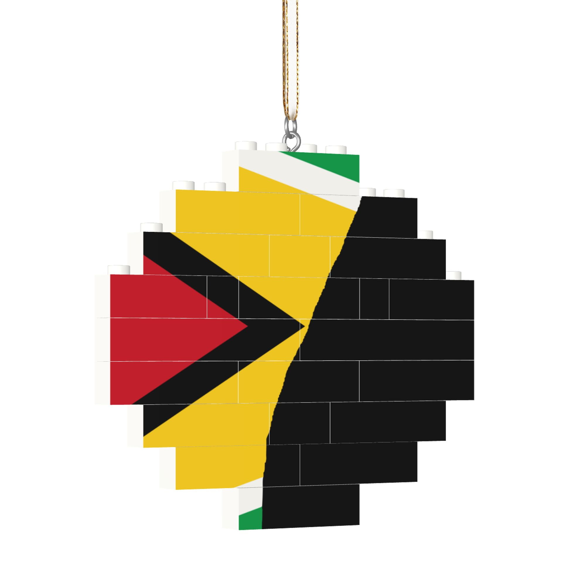 Building Block Puzzle Lozenge Cute Flag Of Guyana Ornament Funny Gifts ...