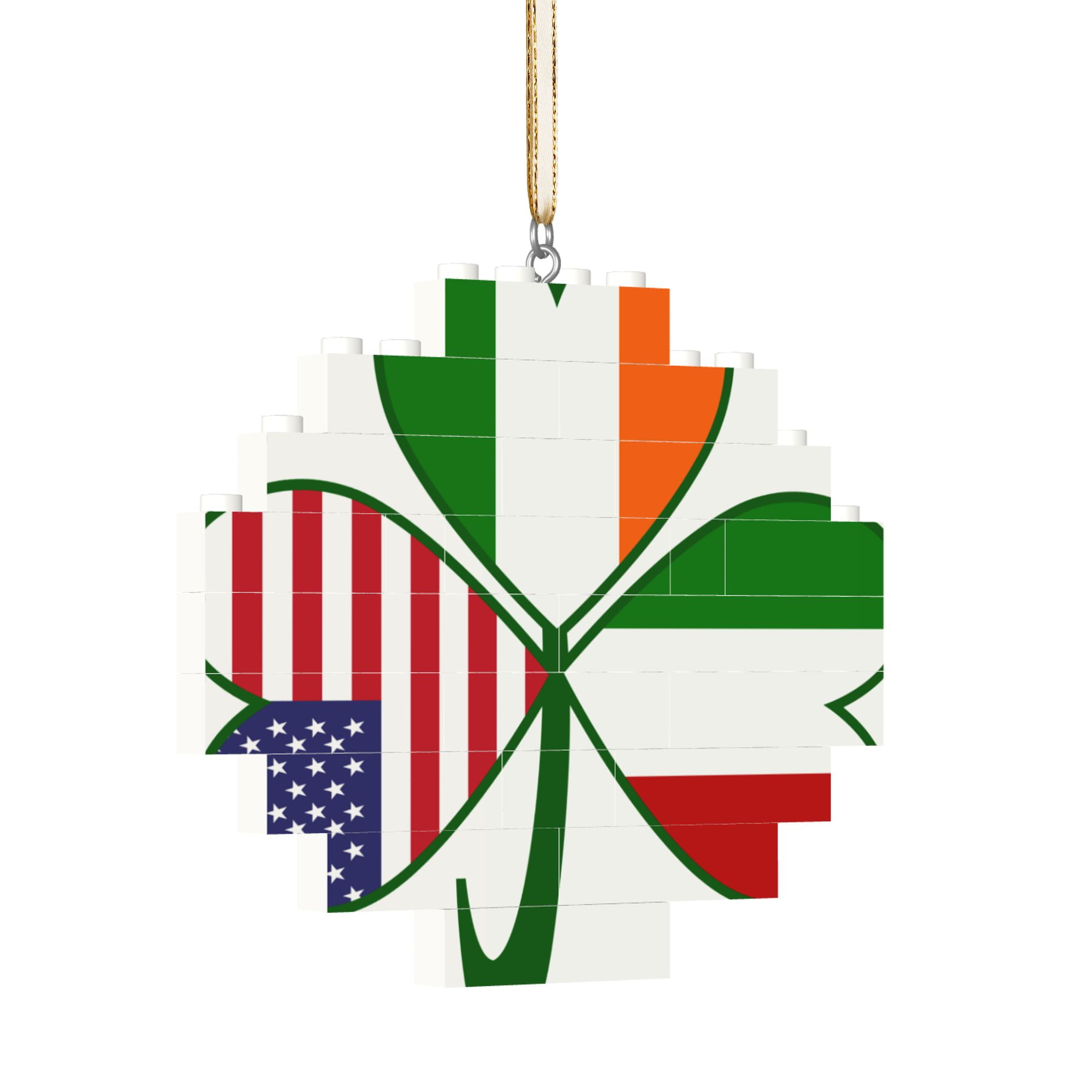 Building Block Puzzle Lozenge Cute Italian Irish American Shamrock ...