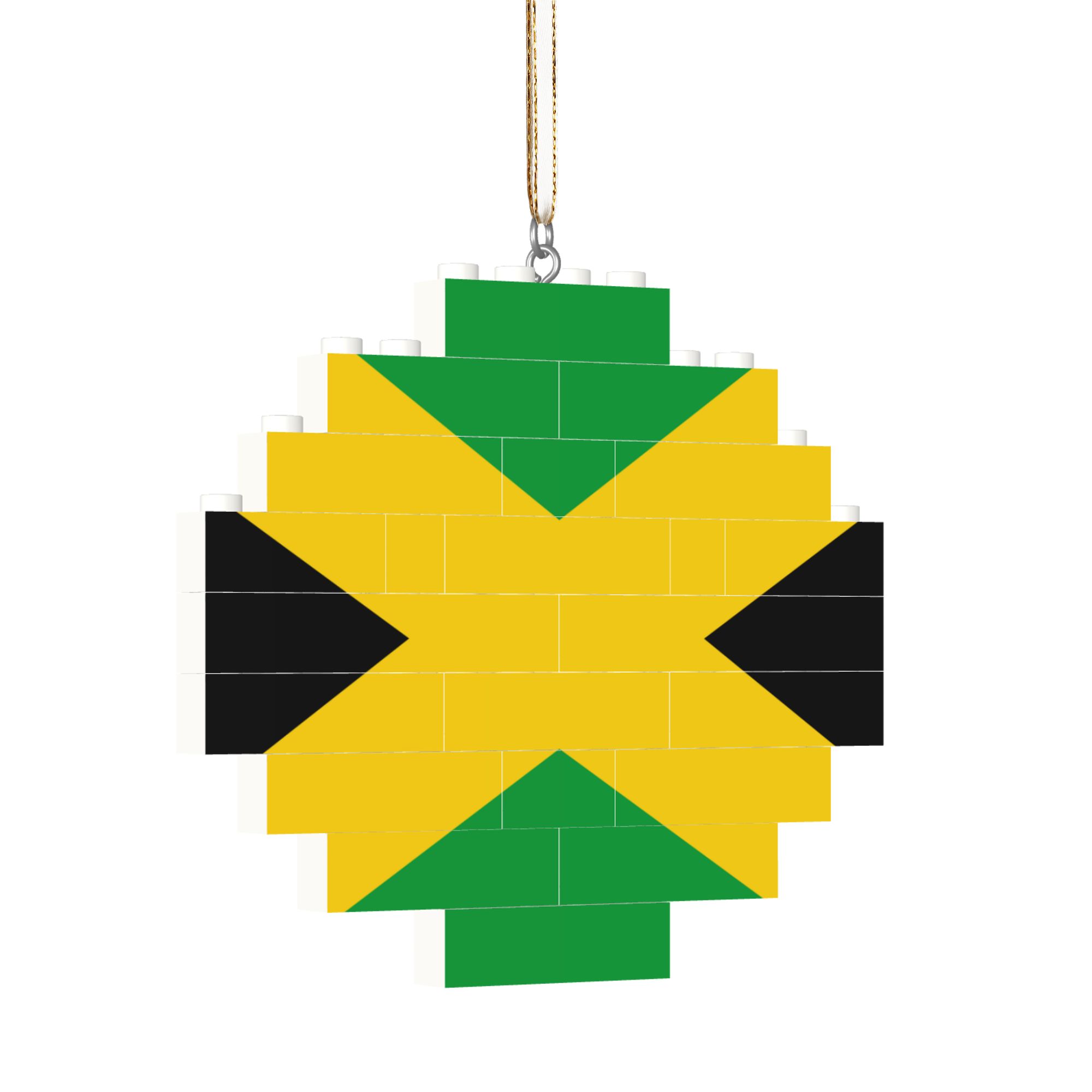Building Block Puzzle Lozenge Cute Jamaica Flag Ornament Funny Gifts ...