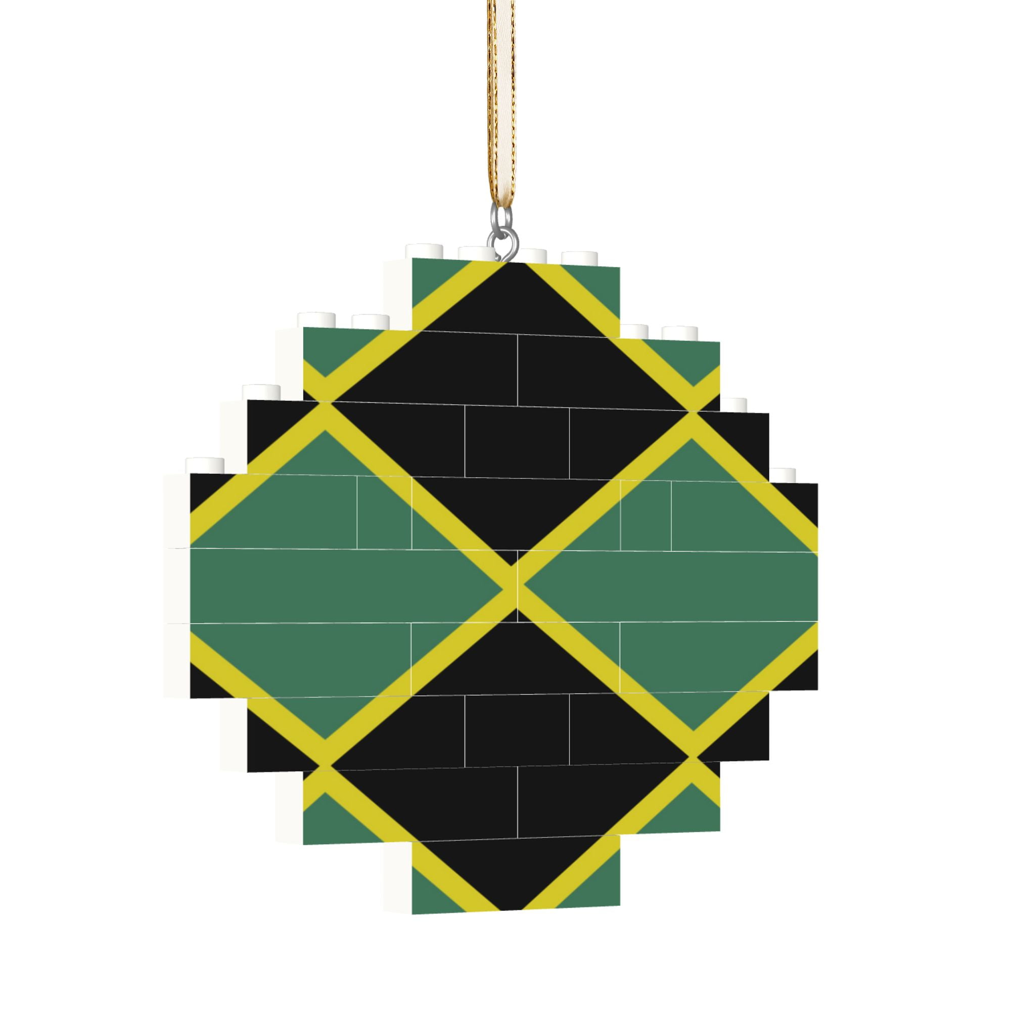 Building Block Puzzle Lozenge Cute Jamaican Flag Stripe Caribbean ...