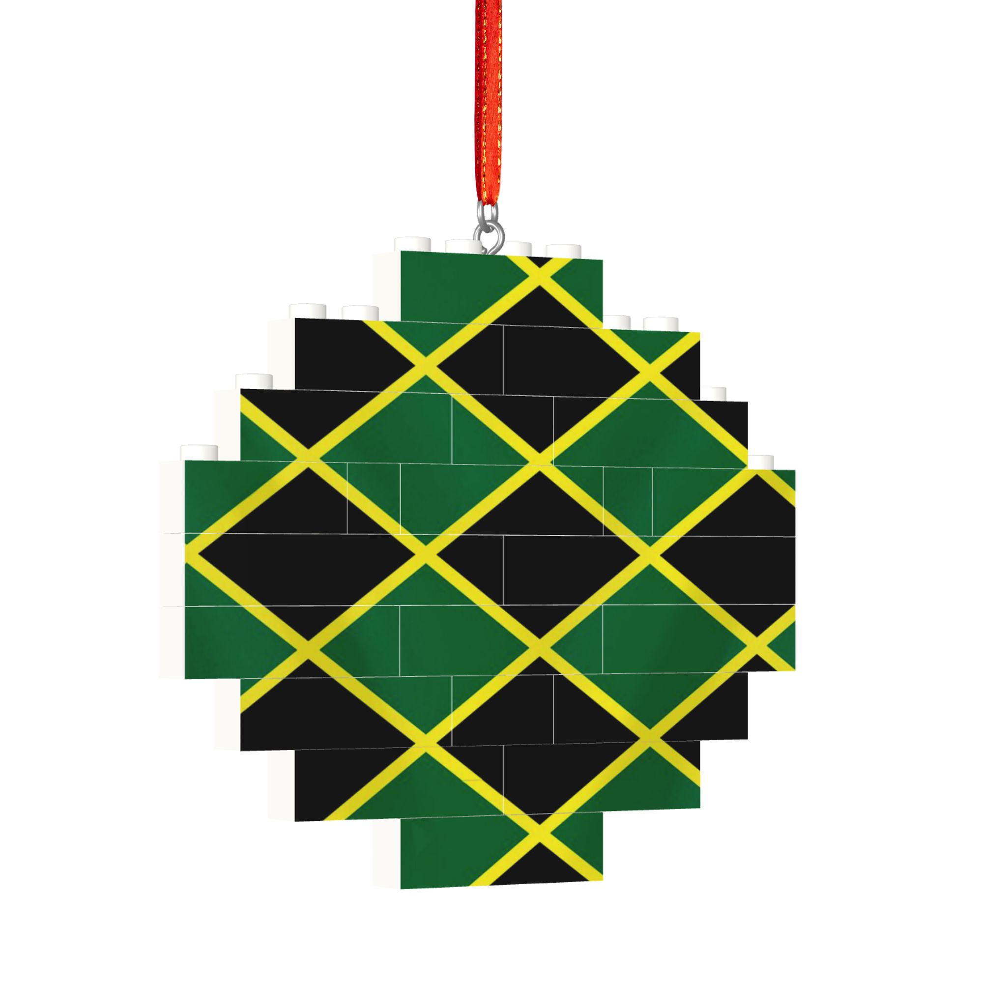 Building Block Puzzle Lozenge Cute Jamaican Flag Stripe Caribbean ...