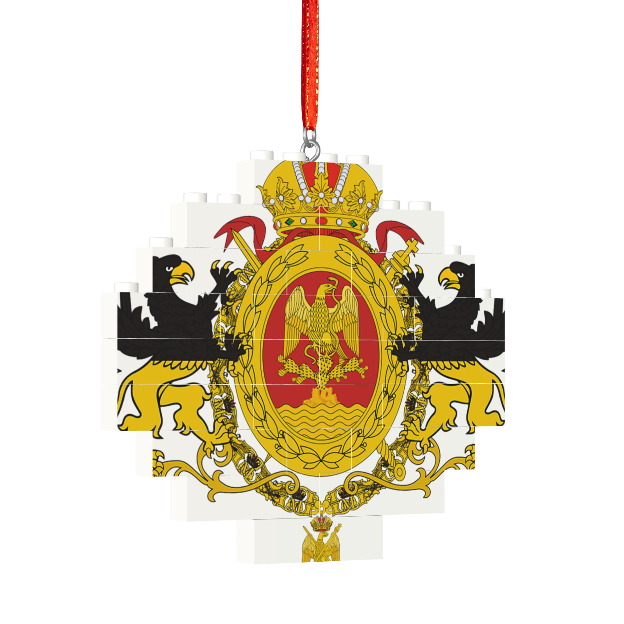 Building Block Puzzle Lozenge Cute Mexican-Empire-Coat-Of-Arms Ornament ...