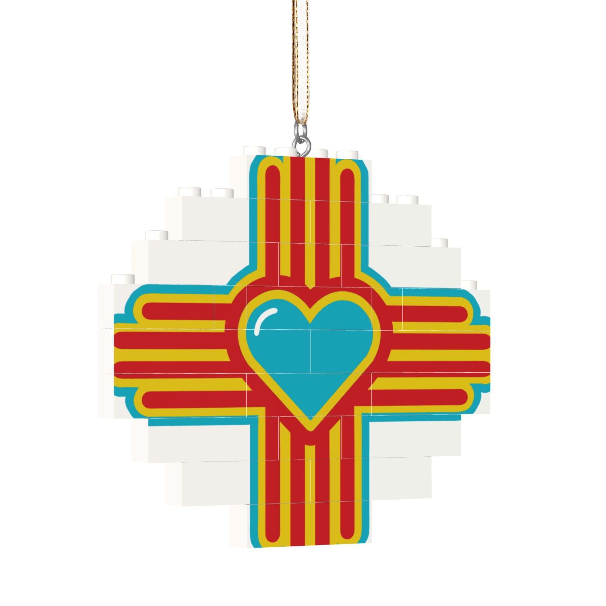 Building Block Puzzle Lozenge Cute New Mexico Zia With Heart Symbol ...
