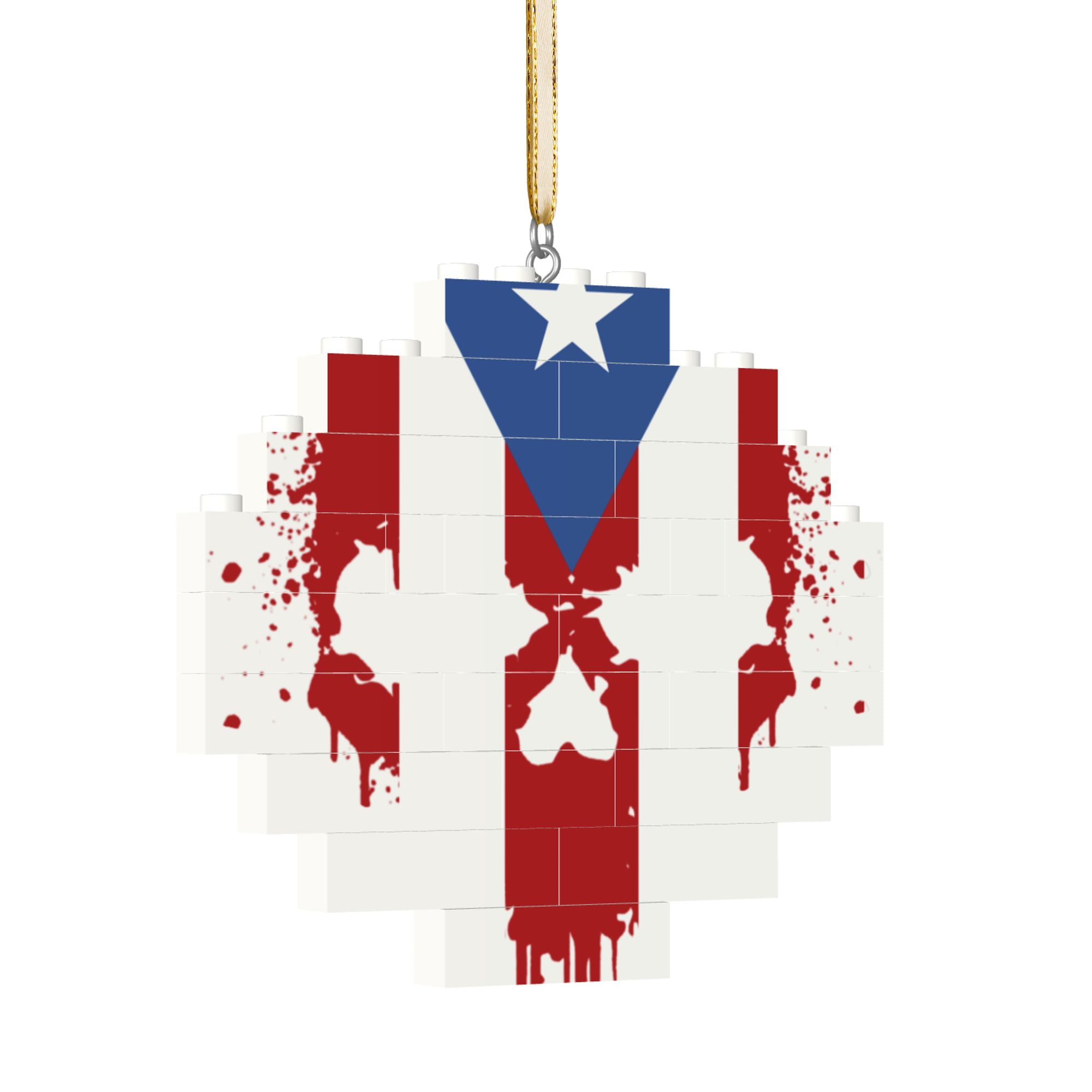 Building Block Puzzle Lozenge Cute Puerto Rican National Flag With ...