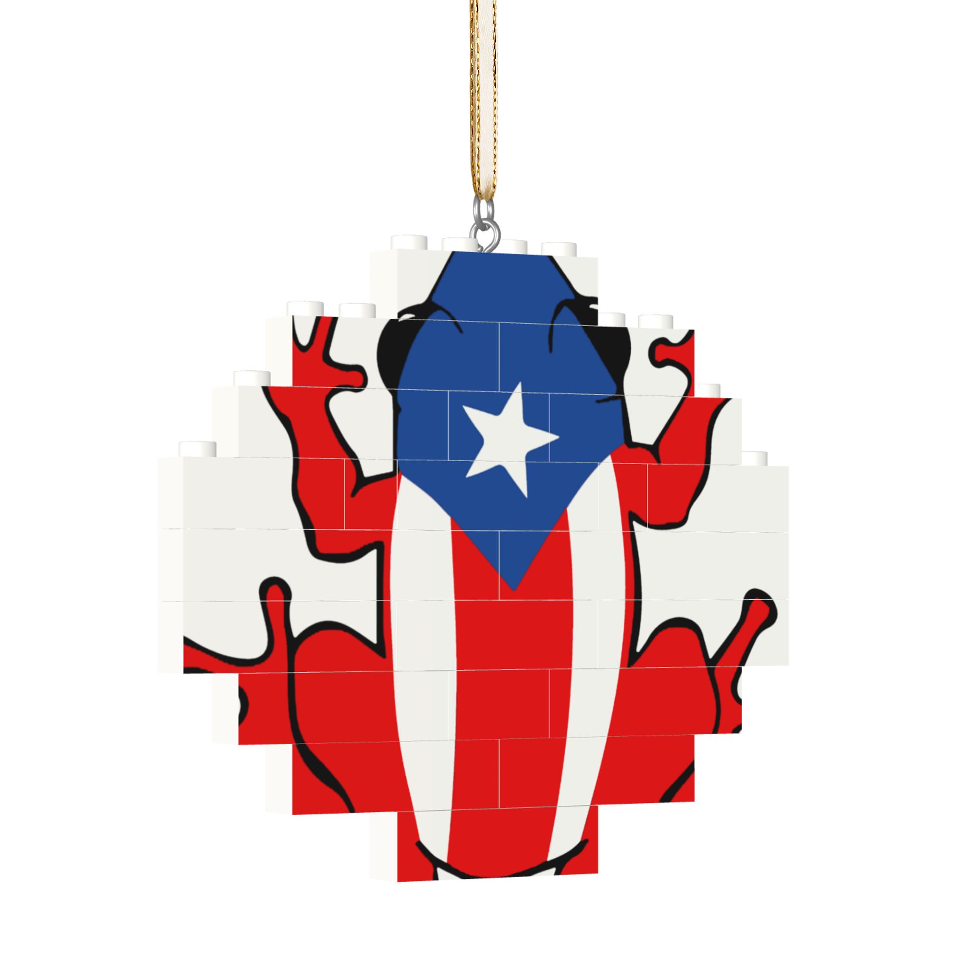 Building Block Puzzle Lozenge Cute Puerto Rico Rican Frog Ornament ...