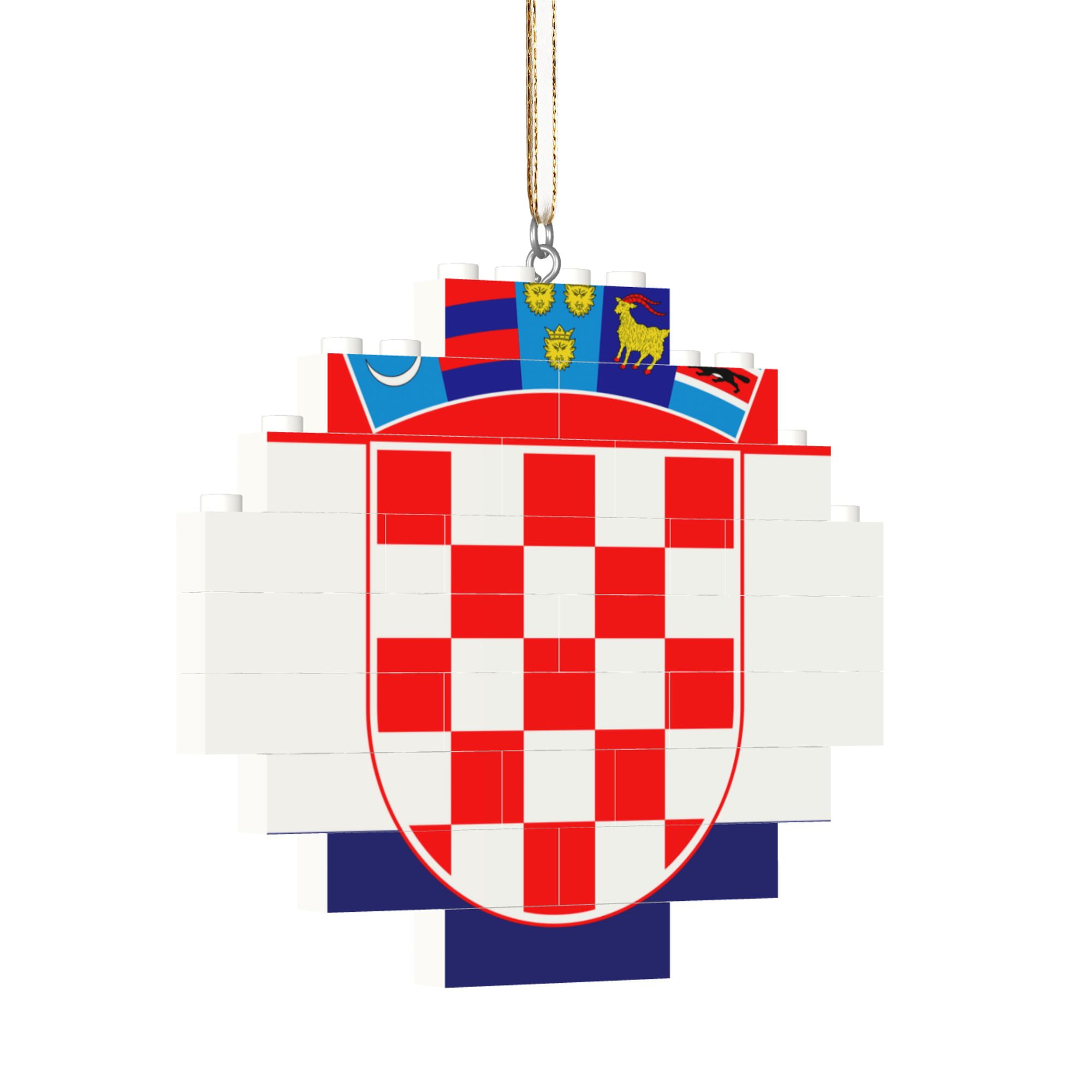 Building Block Puzzle Lozenge Cute Stripe Croatia Flag Ornament Funny ...