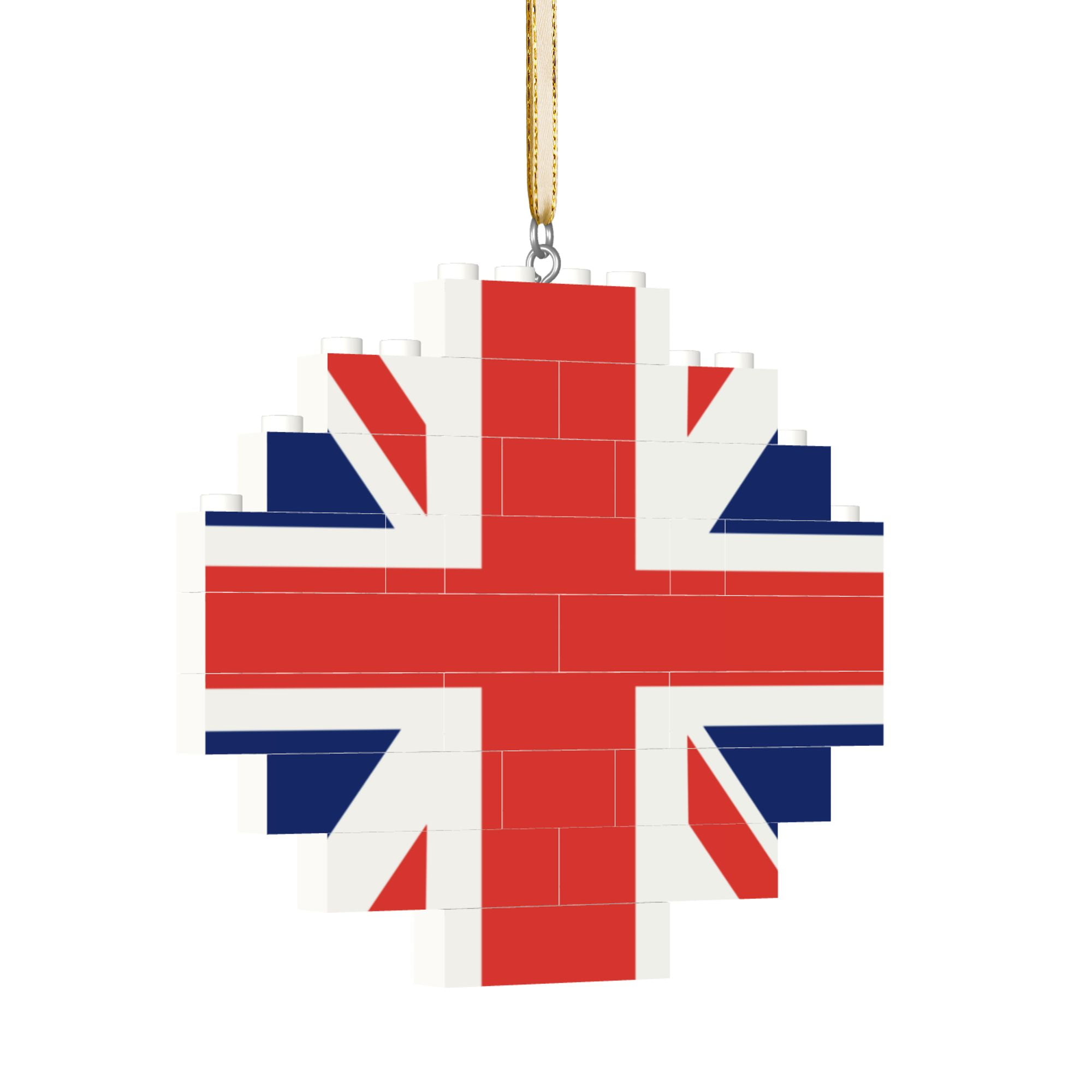 Building Block Puzzle Lozenge Cute Union Jack British Uk Flag Ornament ...