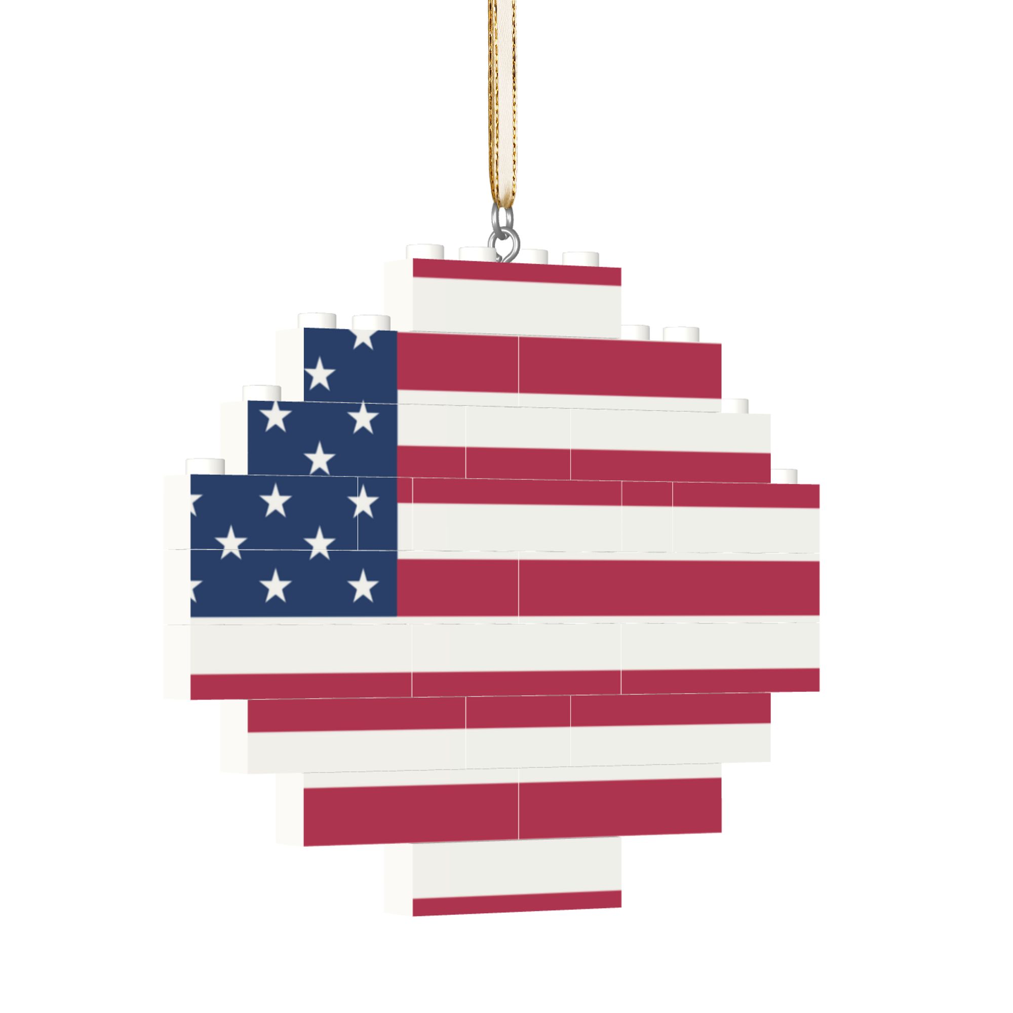 Building Block Puzzle Lozenge Cute Usa Flag Patriotic 4th Of July A ...