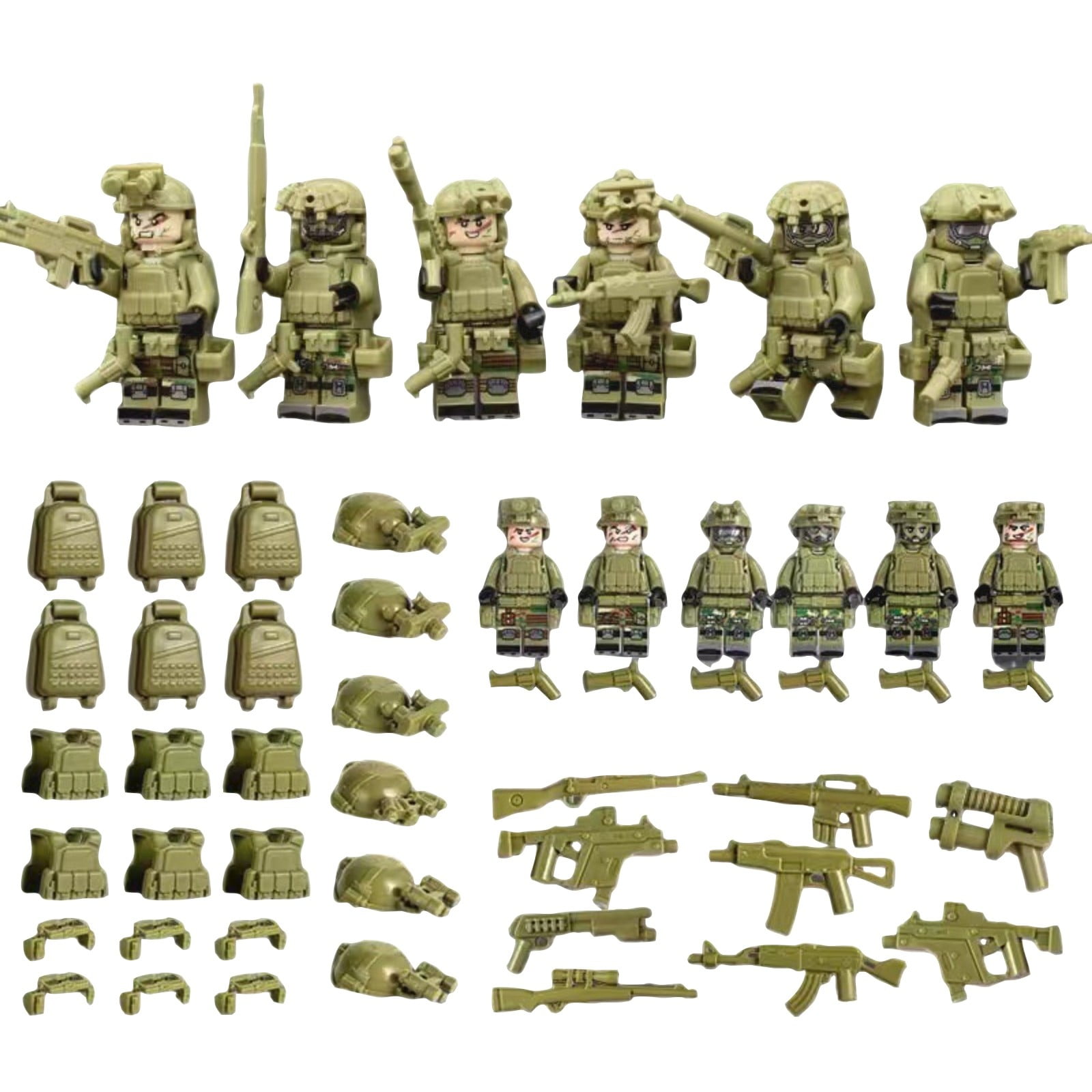 Building Block Soldier Minifigure, Knight Soldier Action Figure Army 2 ...