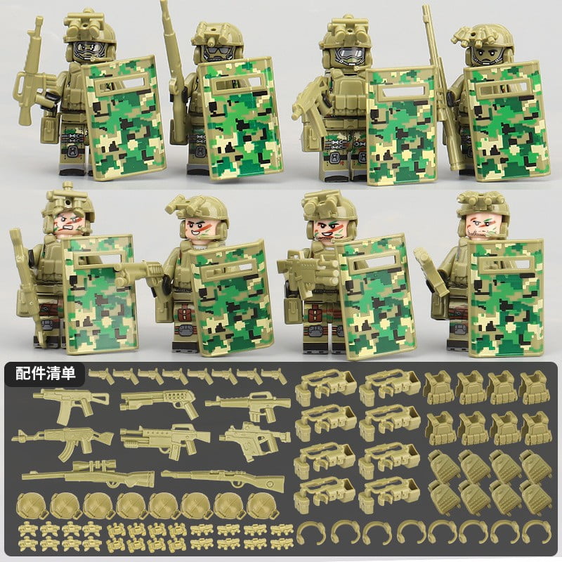 Building Block Soldier Minifigure, Modern Soldier Action Figure Army 2 ...