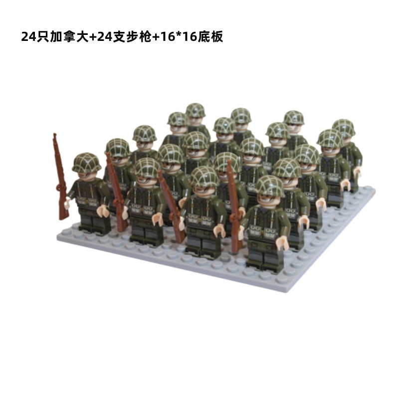 Building Block Soldier Minifigure Set of 24, Army Soldier Action ...