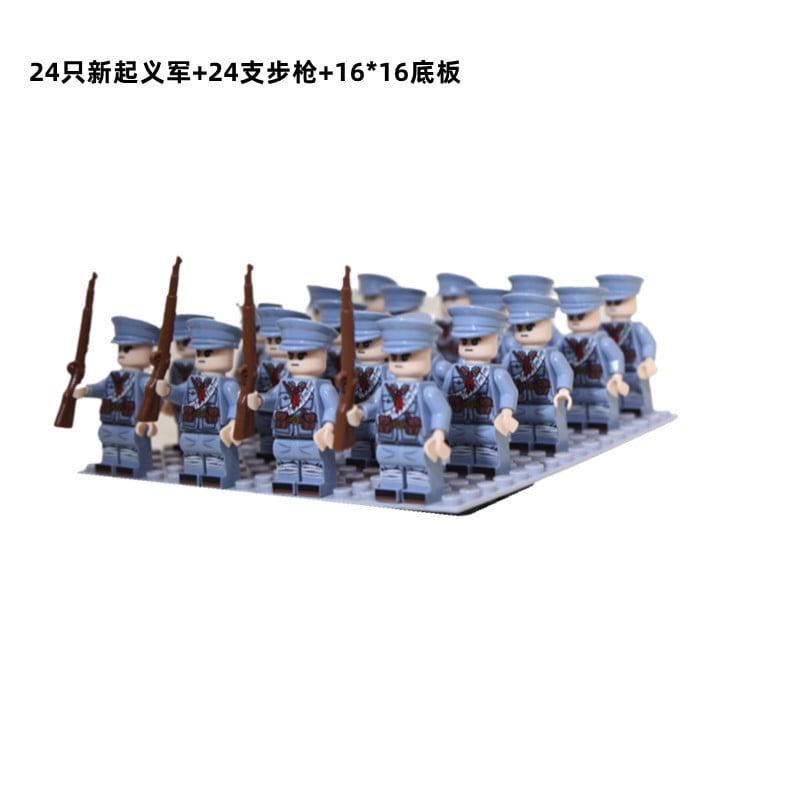 Building Block Soldier Minifigure Set of 24, Army Soldier Action ...