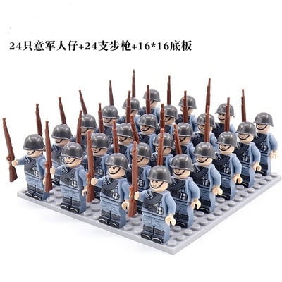 Building Block Soldier Minifigure Set of 24, Army Soldier Action ...
