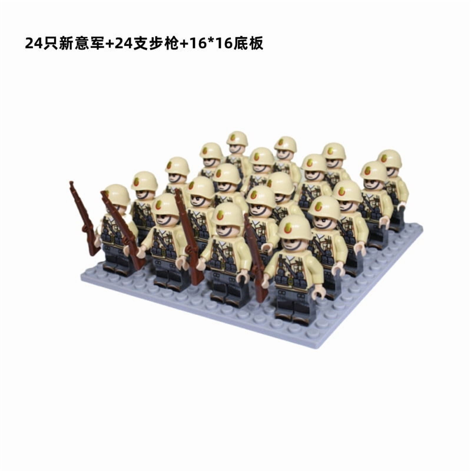 Building Block Soldier Minifigure Set of 24, Army Soldier Action ...
