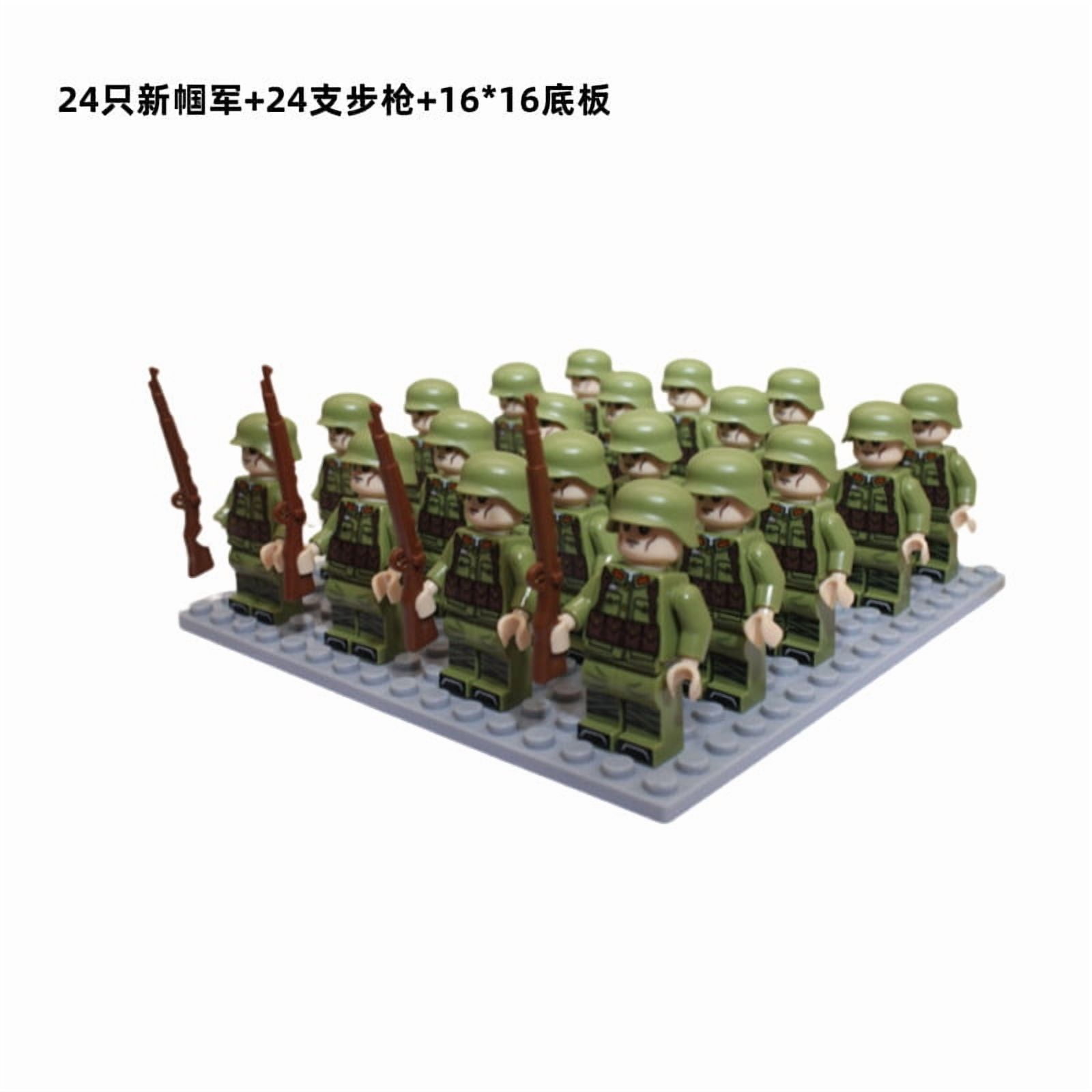 Building Block Soldier Minifigure Set of 24, Army Soldier Action ...