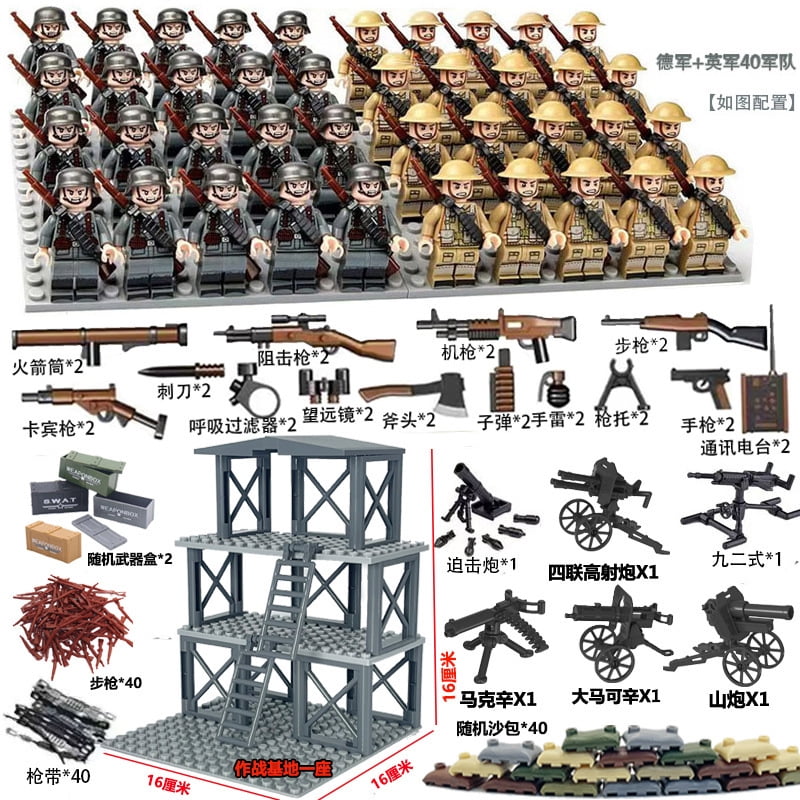 Building Block Soldier Minifigure, Soldier Action Figure Army 2 Inch ...