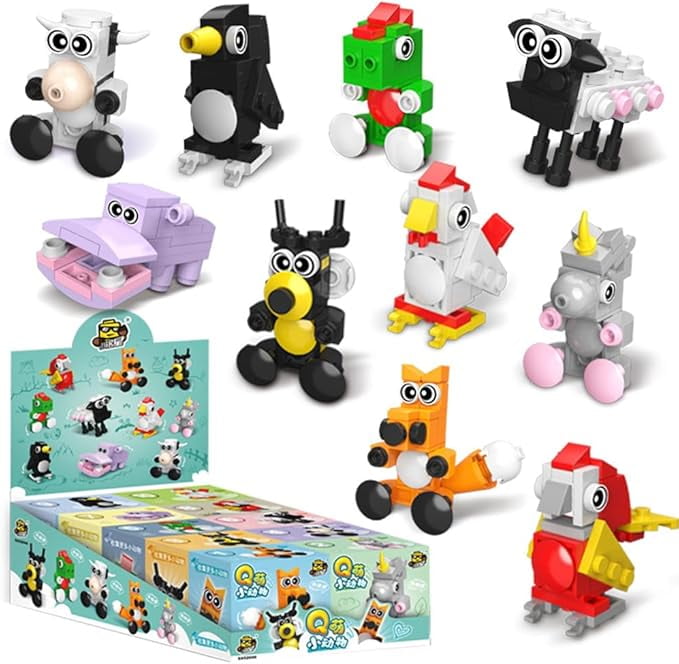 Building Blocks 10PCS Animals STEM Building Bricks,Zoo Animal Toys ...