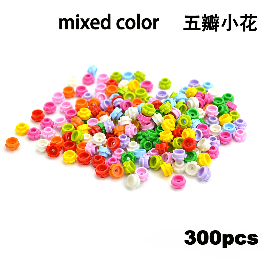Building Blocks 24866 1x1 five Petal Flowers Grass DIY Educational ...