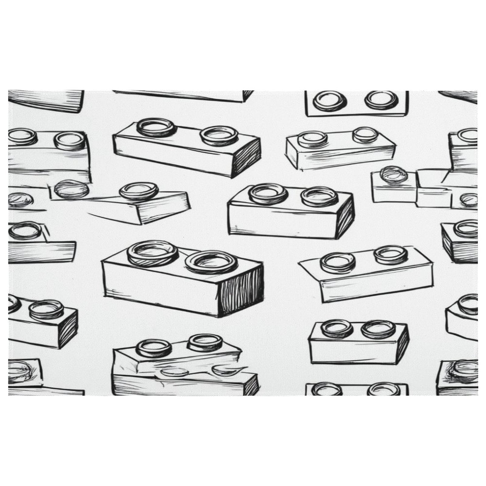 Building Blocks Adult Home Decor Bedroom Living Room Crystal Velvet ...