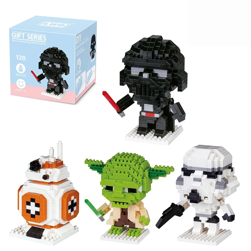Building Blocks Anime Master Yoda Bricks Cartoon Action Figures Heads ...