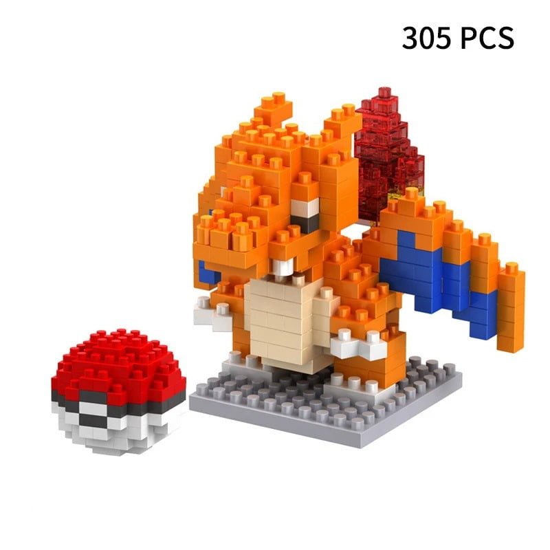 Building Blocks Assembly Anime Picachu Charizard Doll Blastoise ...