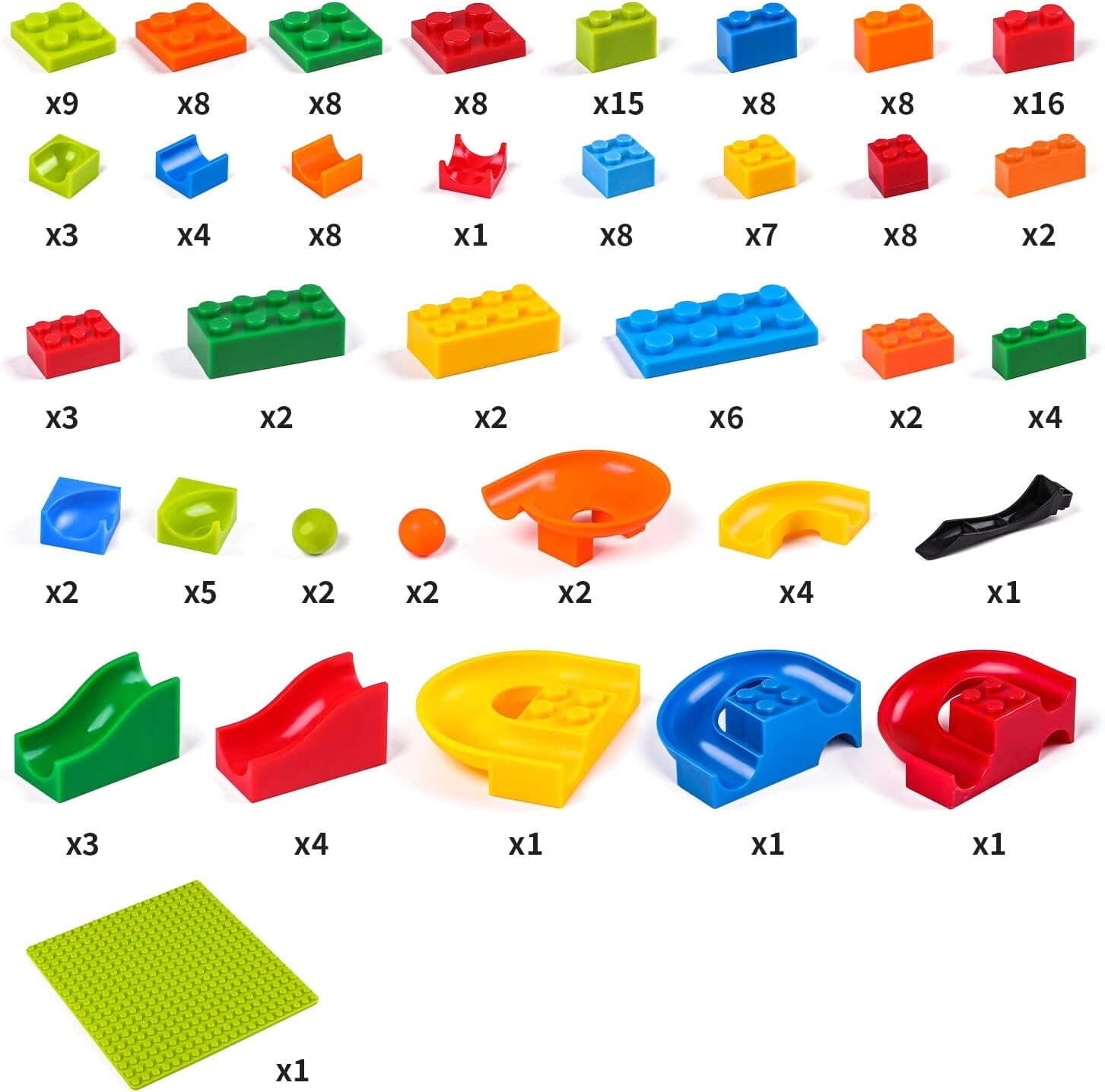 Building Blocks Classic Big Blocks Toy Bricks Set Kids Race Track ...