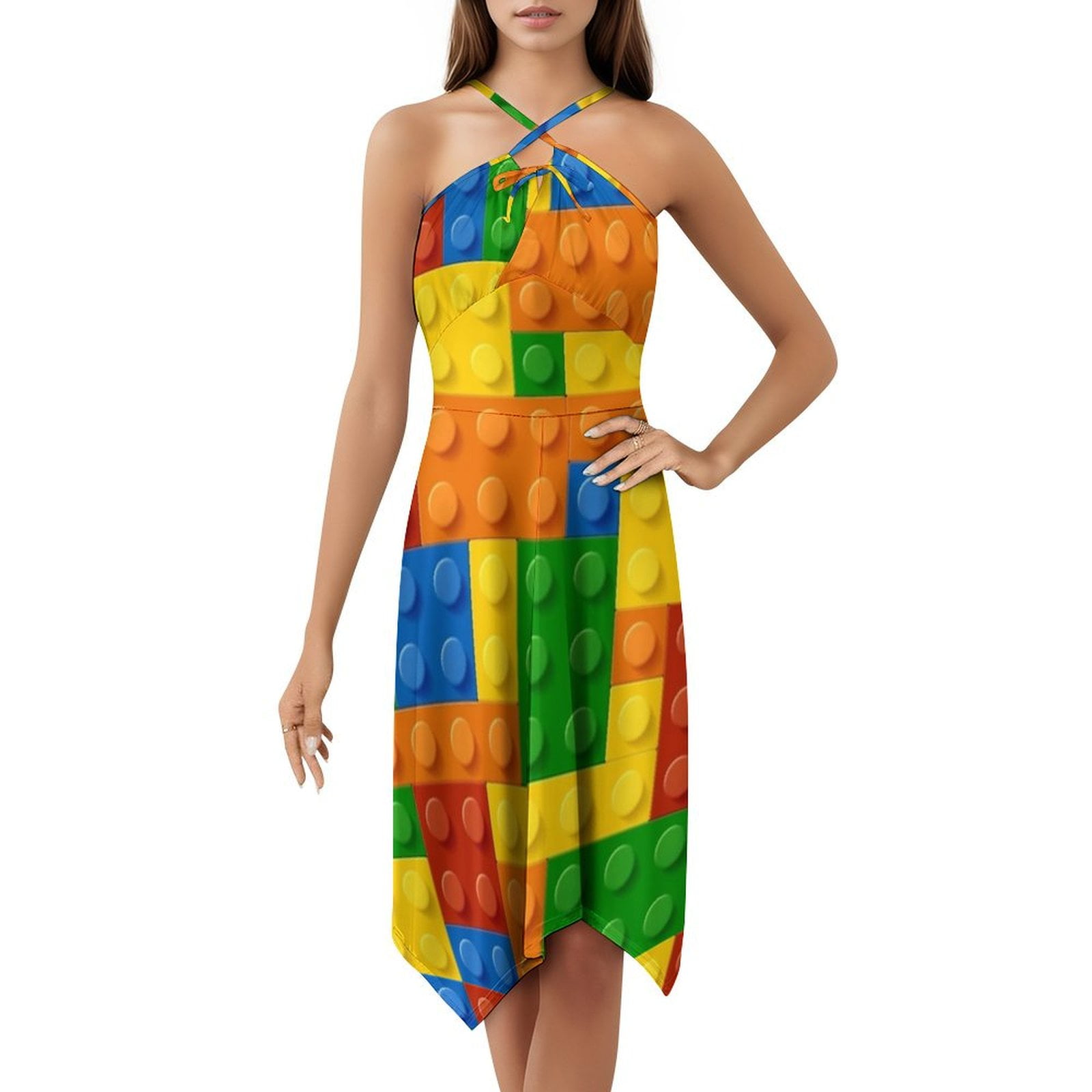 Building Blocks Construction Brick Dress Elegant Party Dresses Evening ...