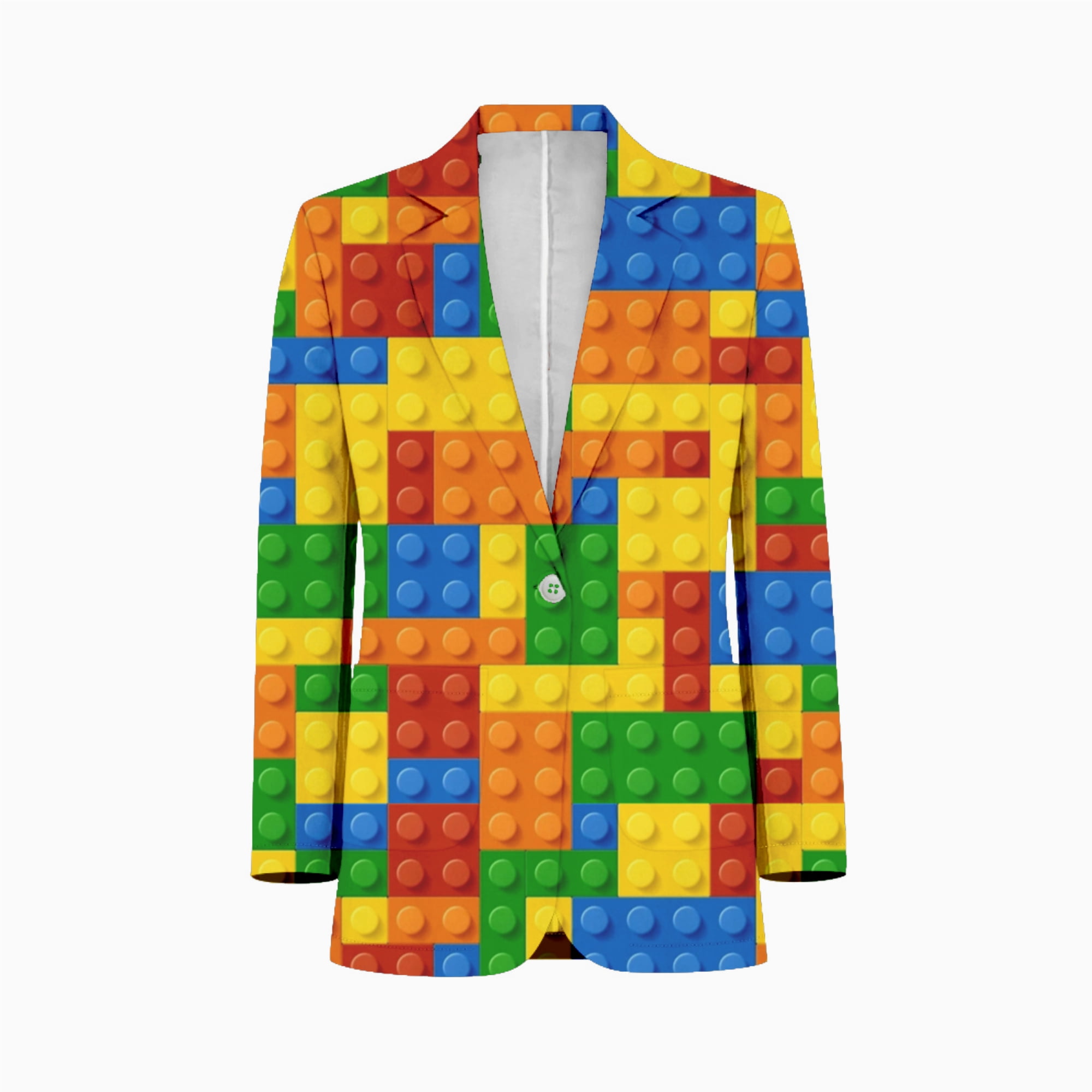 Building Blocks Construction Brick Mens Suits Shawl Collar Slim Fit ...