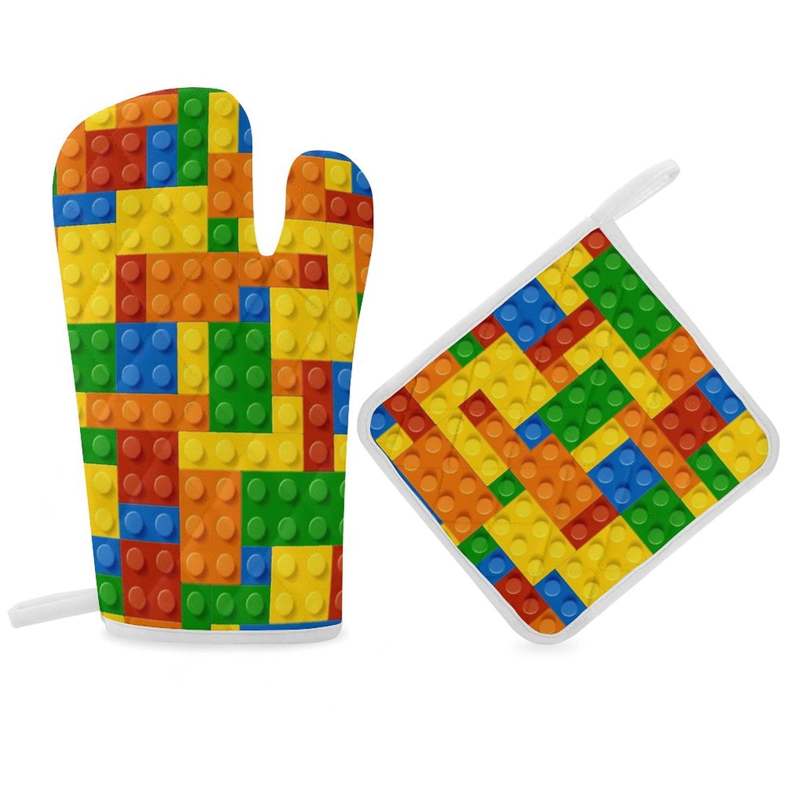 Building Blocks Construction Brick Oven Gloves And Pots Stand Set Oven ...