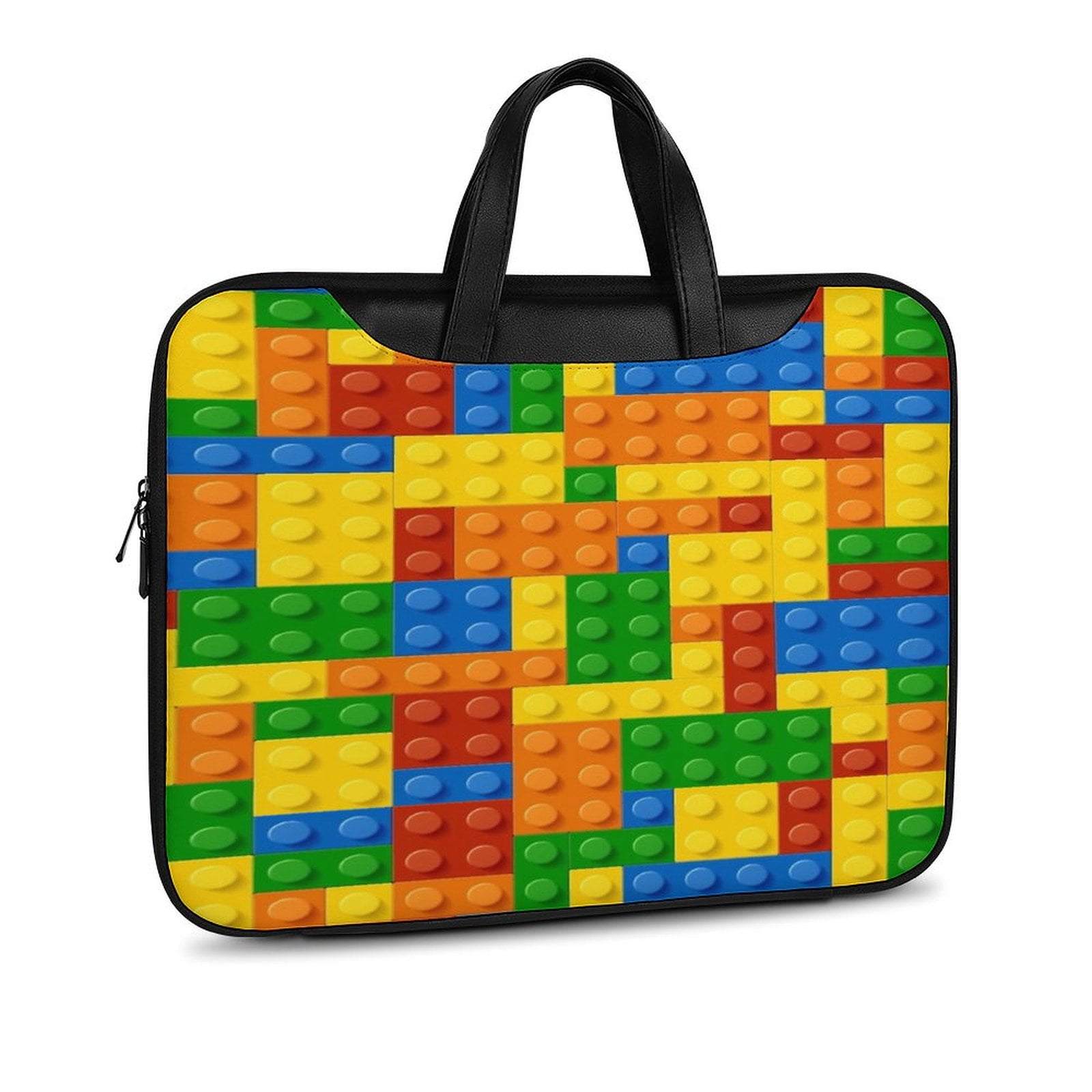 Building Blocks Construction Brick PU Leather Laptop Bag Women Man ...