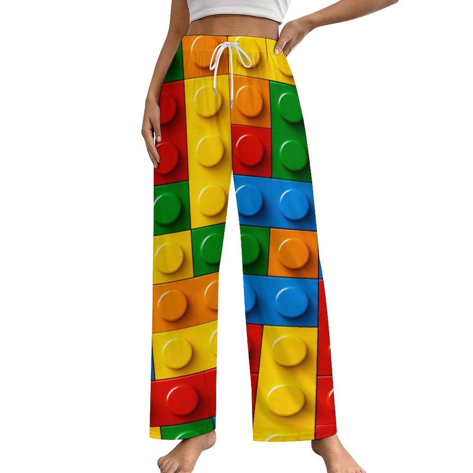 Building Blocks Construction Brick Pajamas Leisure Trousers Soft Warm ...