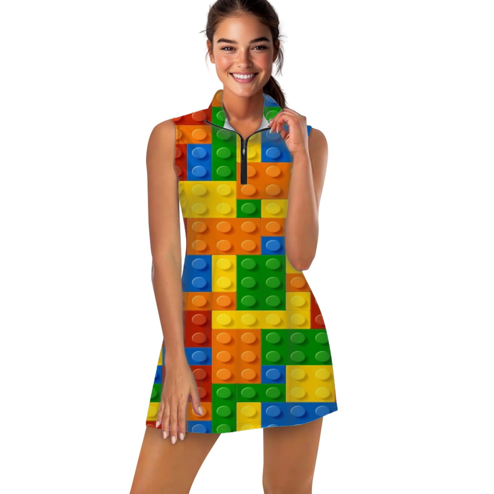 Building Blocks Construction Brick Sports Dresses Women Tennis Dress ...