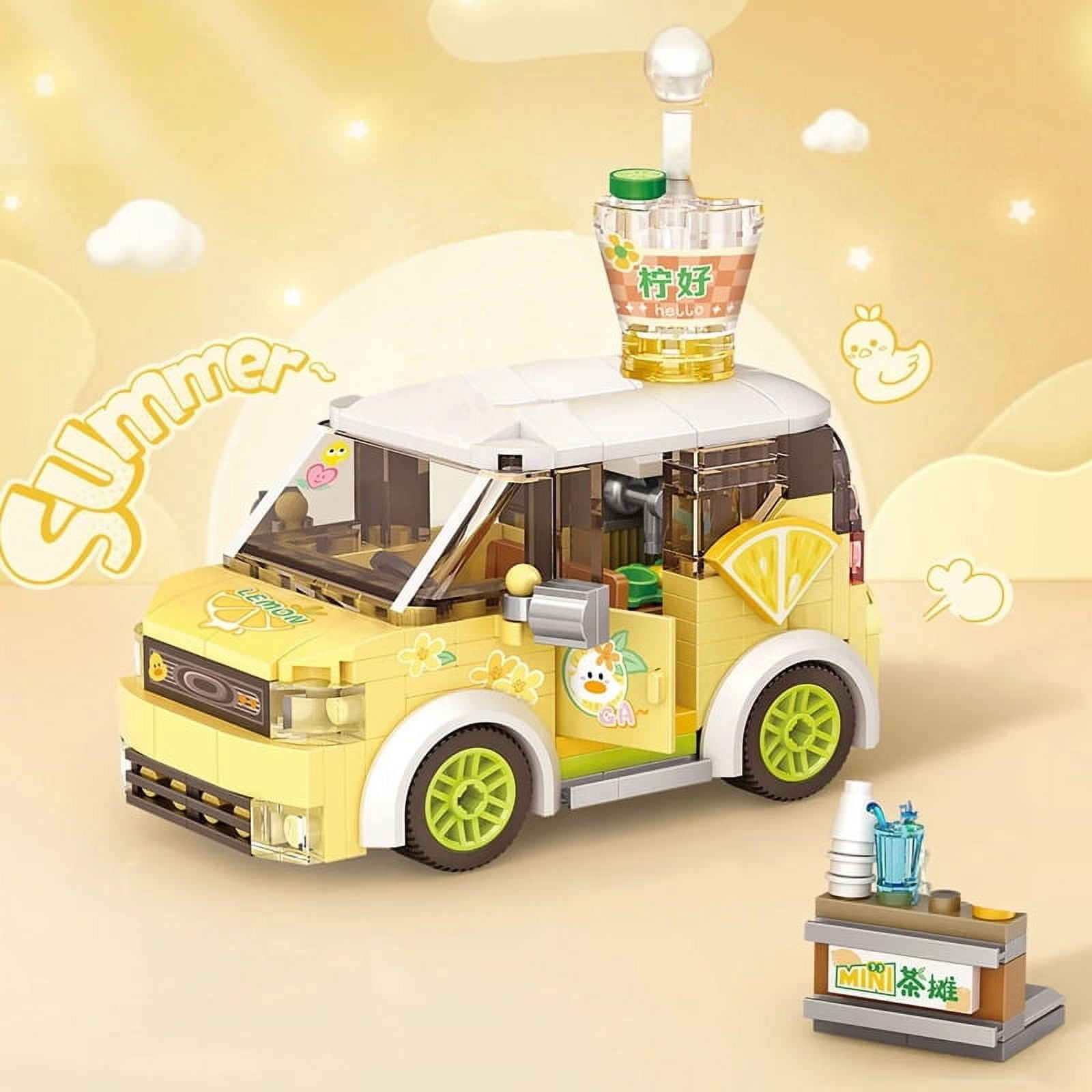 Building Blocks Mini Block City Series Food truck Fruit/Ice Cream shop ...