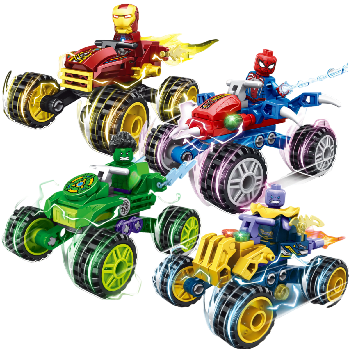 Building Blocks Mini Model Figures Compatible Marvel Spiderman Iron Man ...