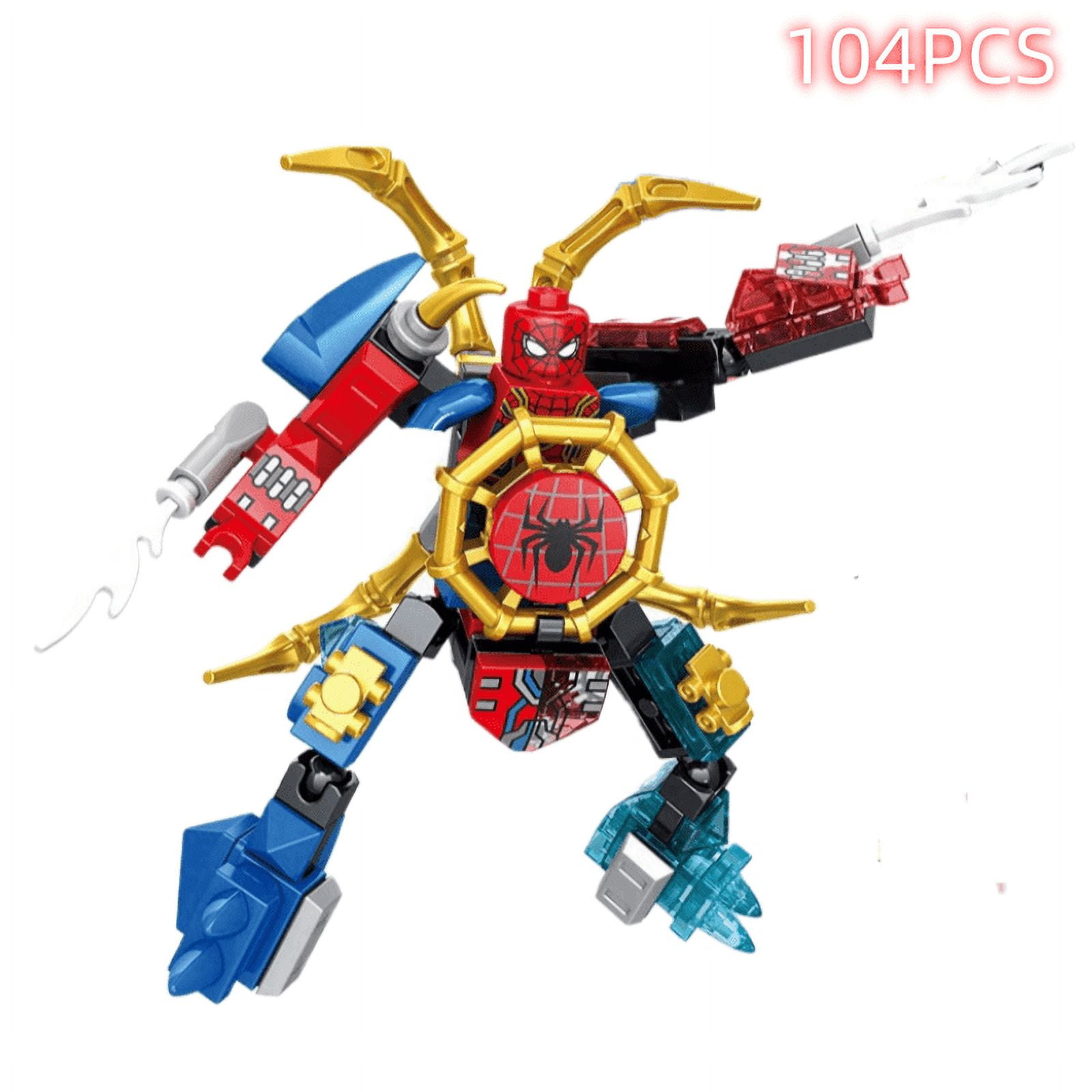 Building Blocks Mini Model Figures Compatible Marvel Spiderman Iron Man ...