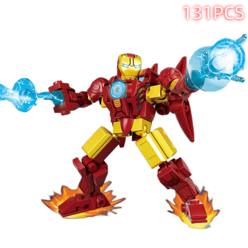 Building Blocks Mini Model Figures Compatible Marvel Spiderman Iron Man ...