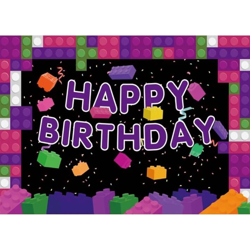 Building Blocks Party Decorations Backdrop For Photography Birthday ...