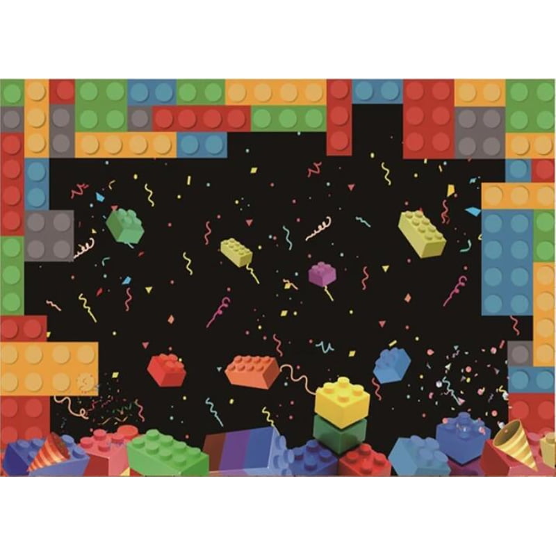 Building Blocks Party Decorations Backdrop For Photography Birthday ...