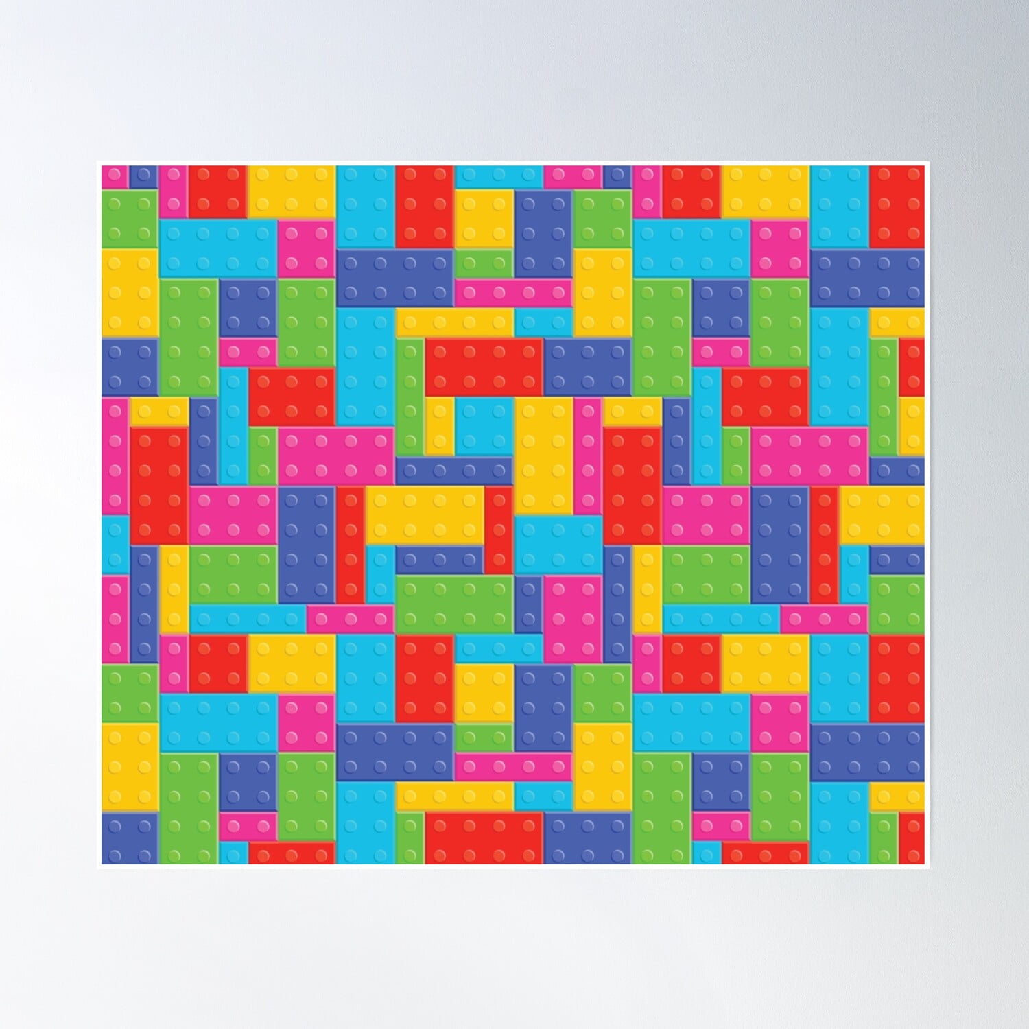 Building Blocks Poster Wall Art, Modern Wall Decor, 24x36 UNFRAMED ...