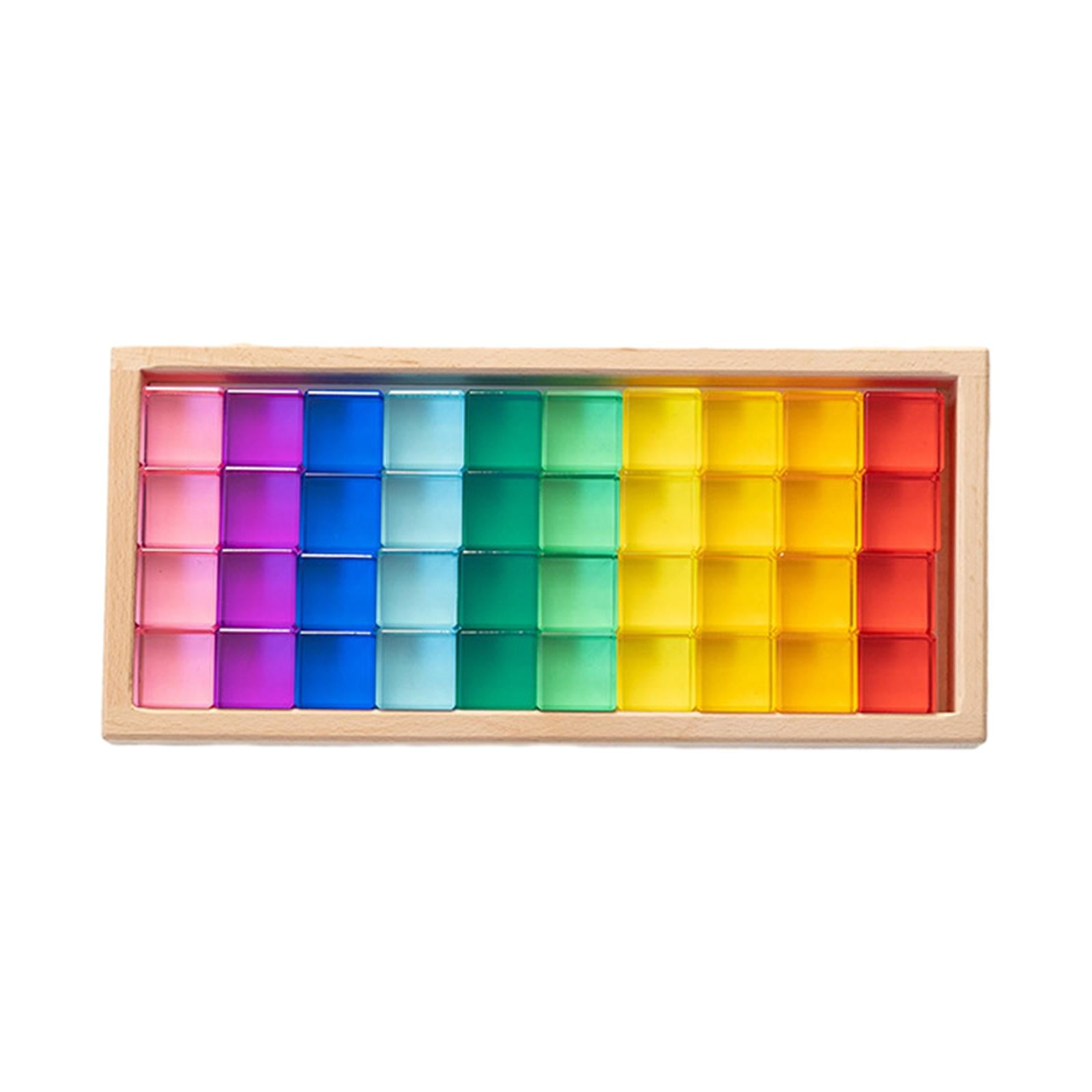 Building Blocks Rainbow Building Blocks Set Transparent Appearance ...