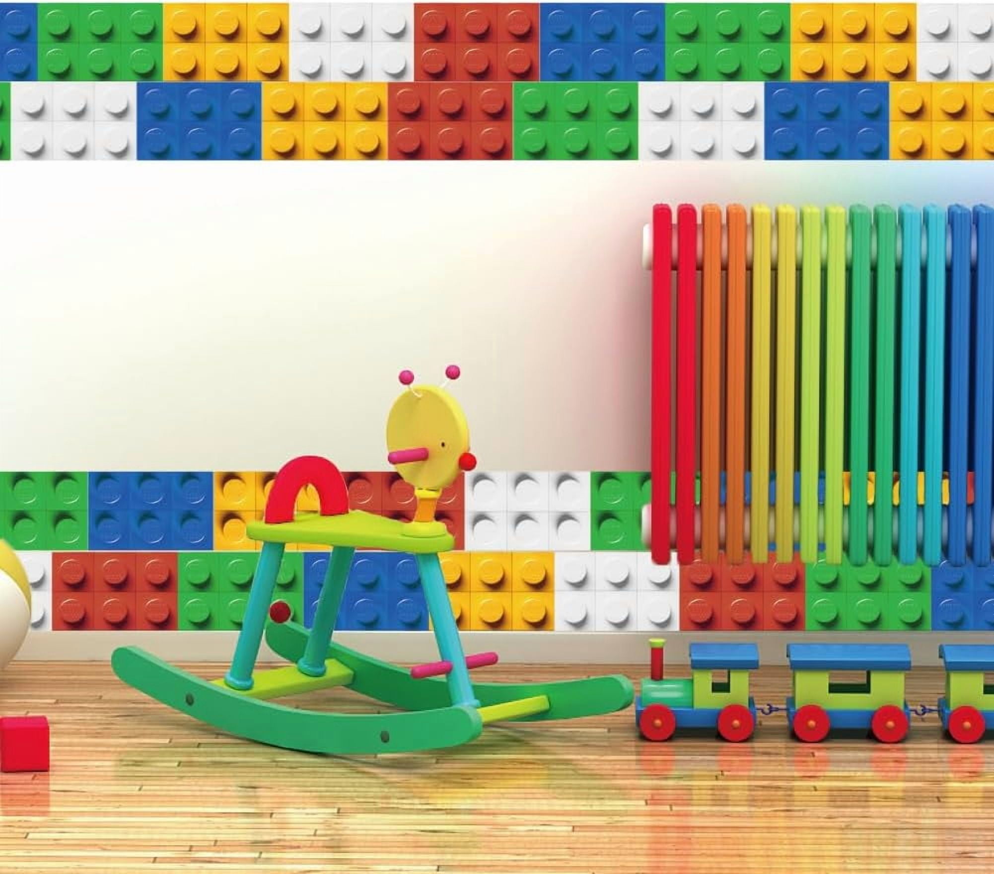 Building Blocks Wall Stickers Colorful Blocks Wall Decals Nursery Art ...