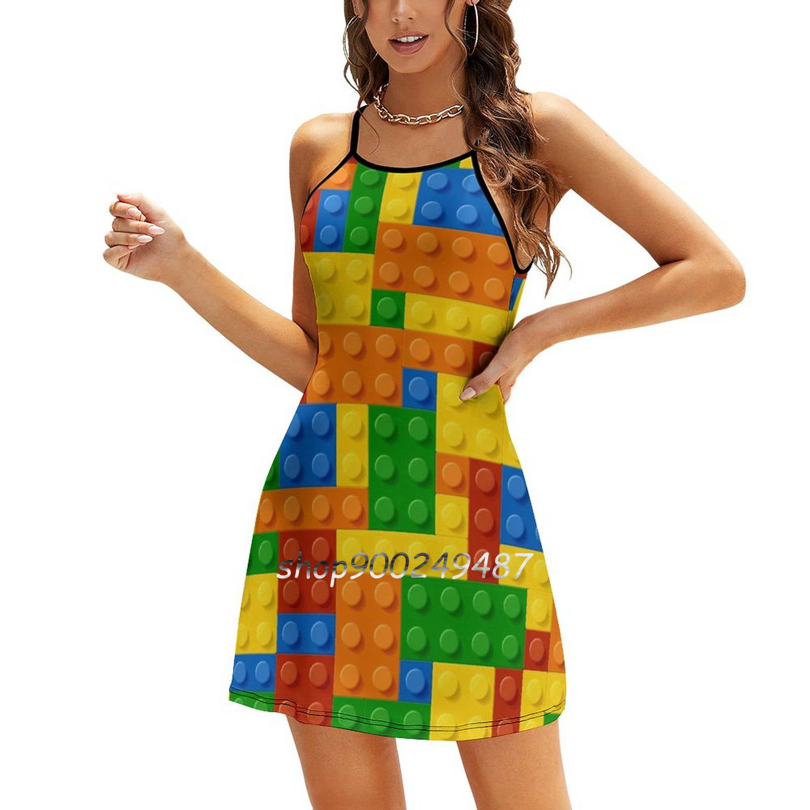 Building Blocks truction Brick Sweet Elegant Dress Women Korean Kawaii ...