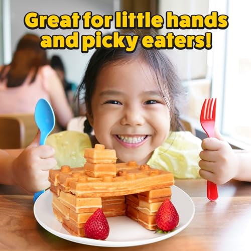 Building Brick Electric Waffle Maker- Cook Fun Buildable Waffles ...
