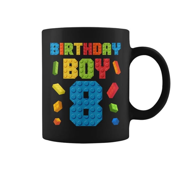 Building Bricks 8Th Birthday Boy 8 Eight Year Master Builder Coffee ...