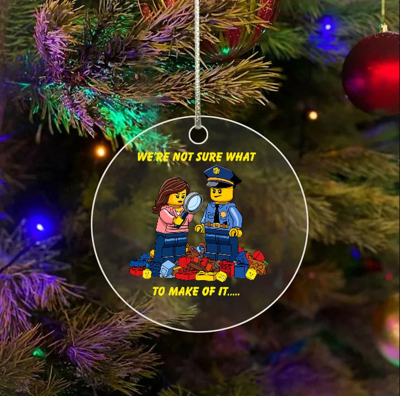 Building Bricks Crime Scene Blocks Builder Ornament, Home Decoration ...