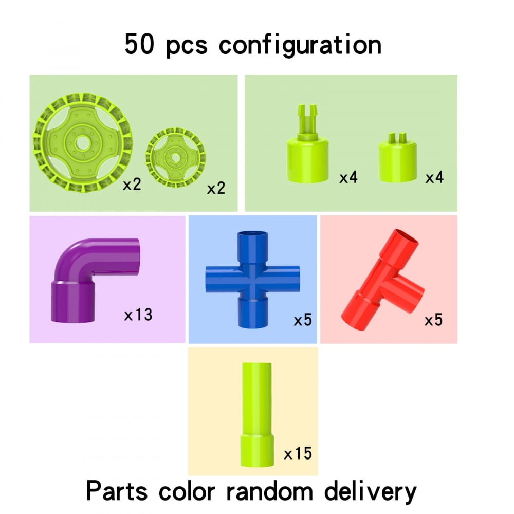 Building By Splicing Water Pipes With Building Blocks DIY Toys ...