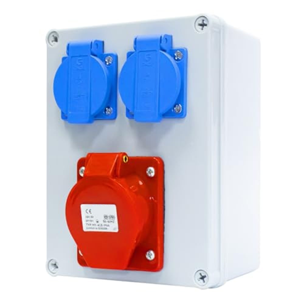Building Power Box IP44 Power Distribution Box 220-250V 16A Receptacle ...